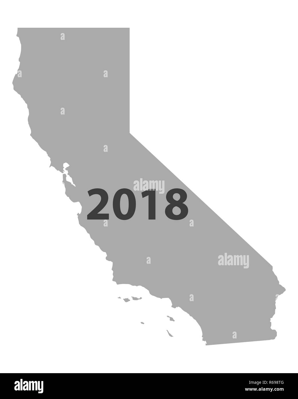 map of california 2018 Stock Photo - Alamy
