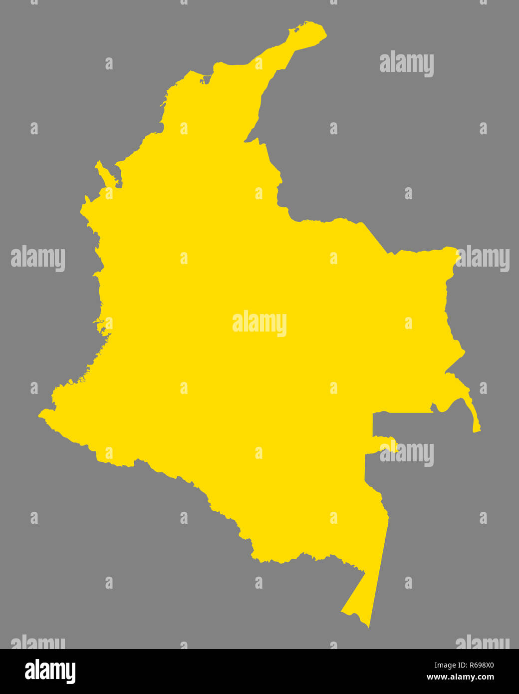 Colombia map grey hi-res stock photography and images - Alamy
