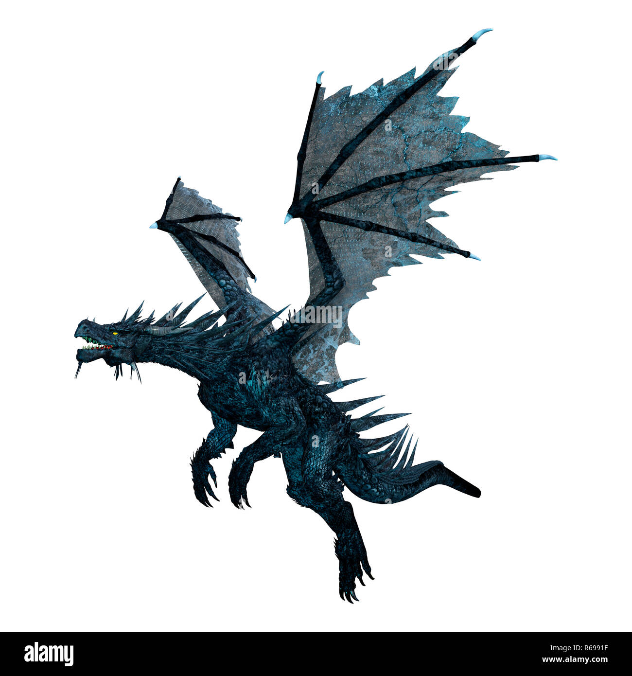 3D Rendering Fantasy Dragon on White Stock Photo - Alamy
