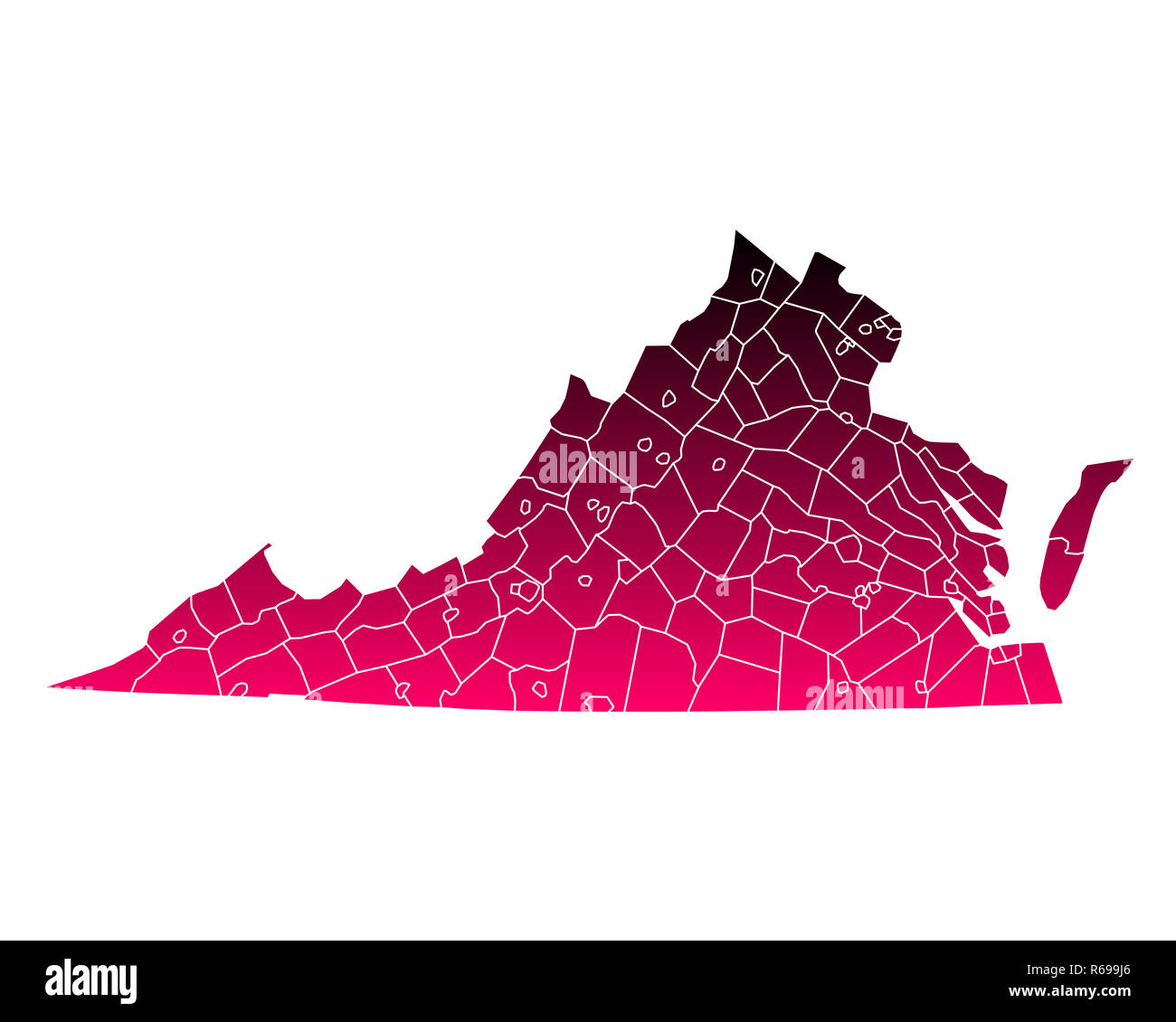 map of virginia Stock Photo - Alamy