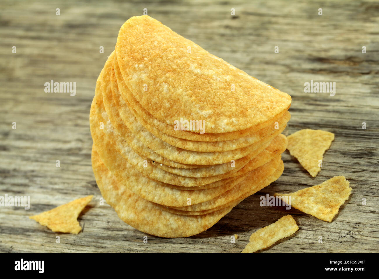crisp stacked chips with paprika powder Stock Photo - Alamy