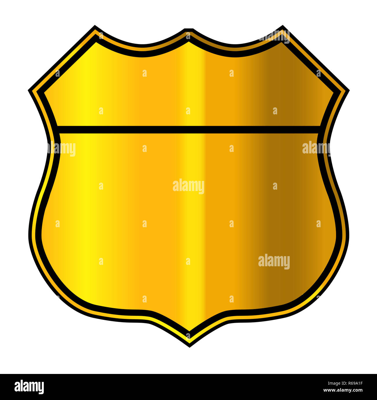 Gold Highway Sign Stock Photo - Alamy