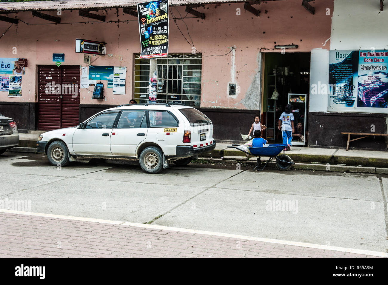 Small village of Santa maria in Peru Stock Photo - Alamy