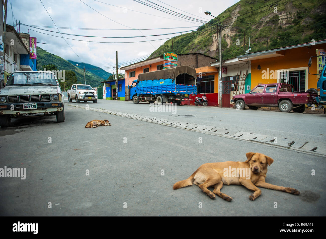 Small village of Santa maria in Peru Stock Photo - Alamy