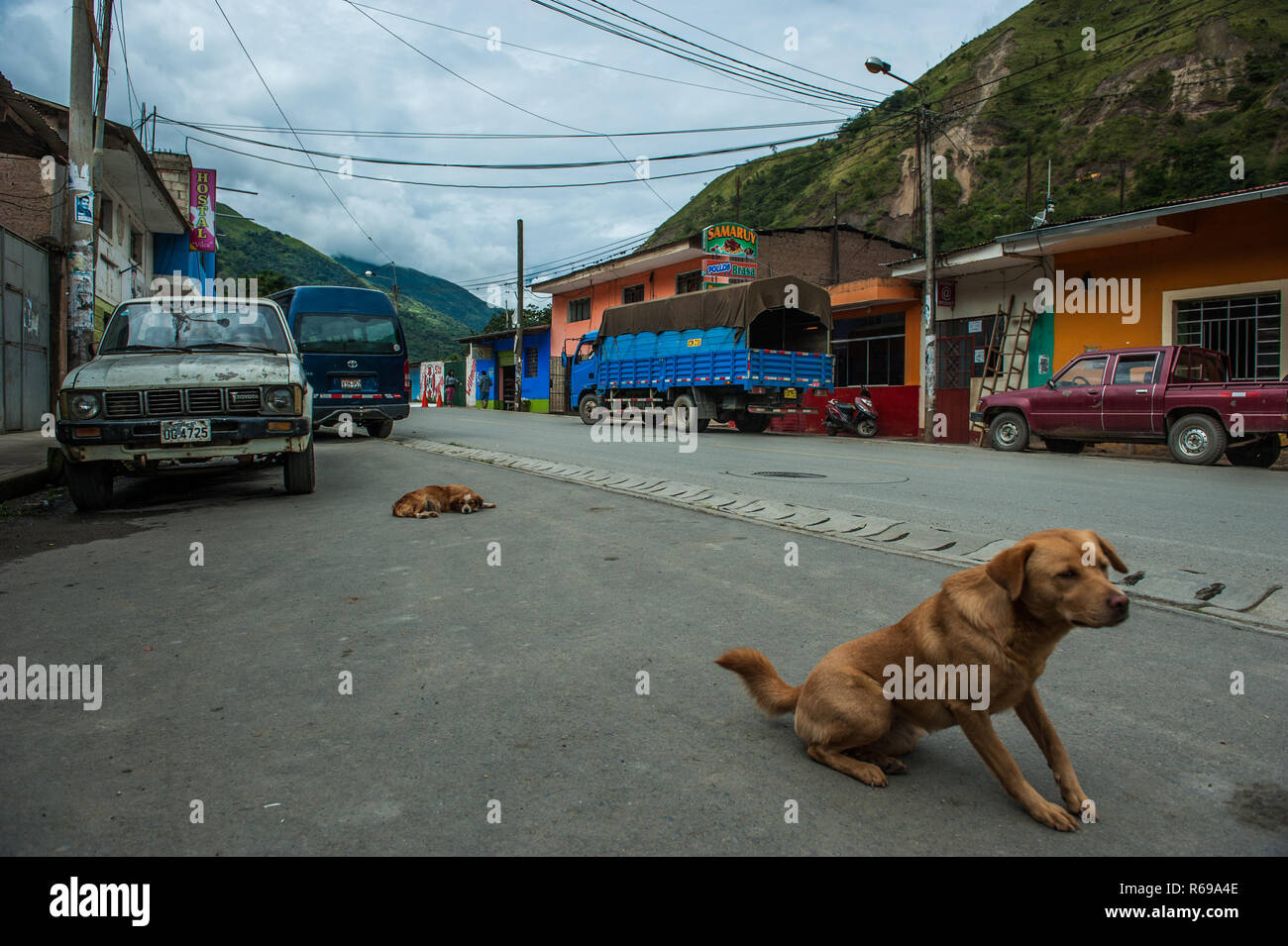 Small village of Santa maria in Peru Stock Photo - Alamy
