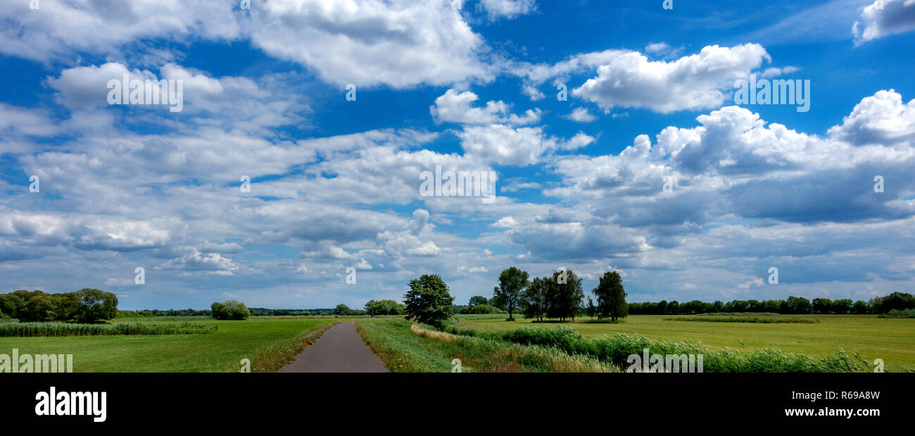 Beautiful Bicycle Route In The Open Countryside In The Land Of ...
