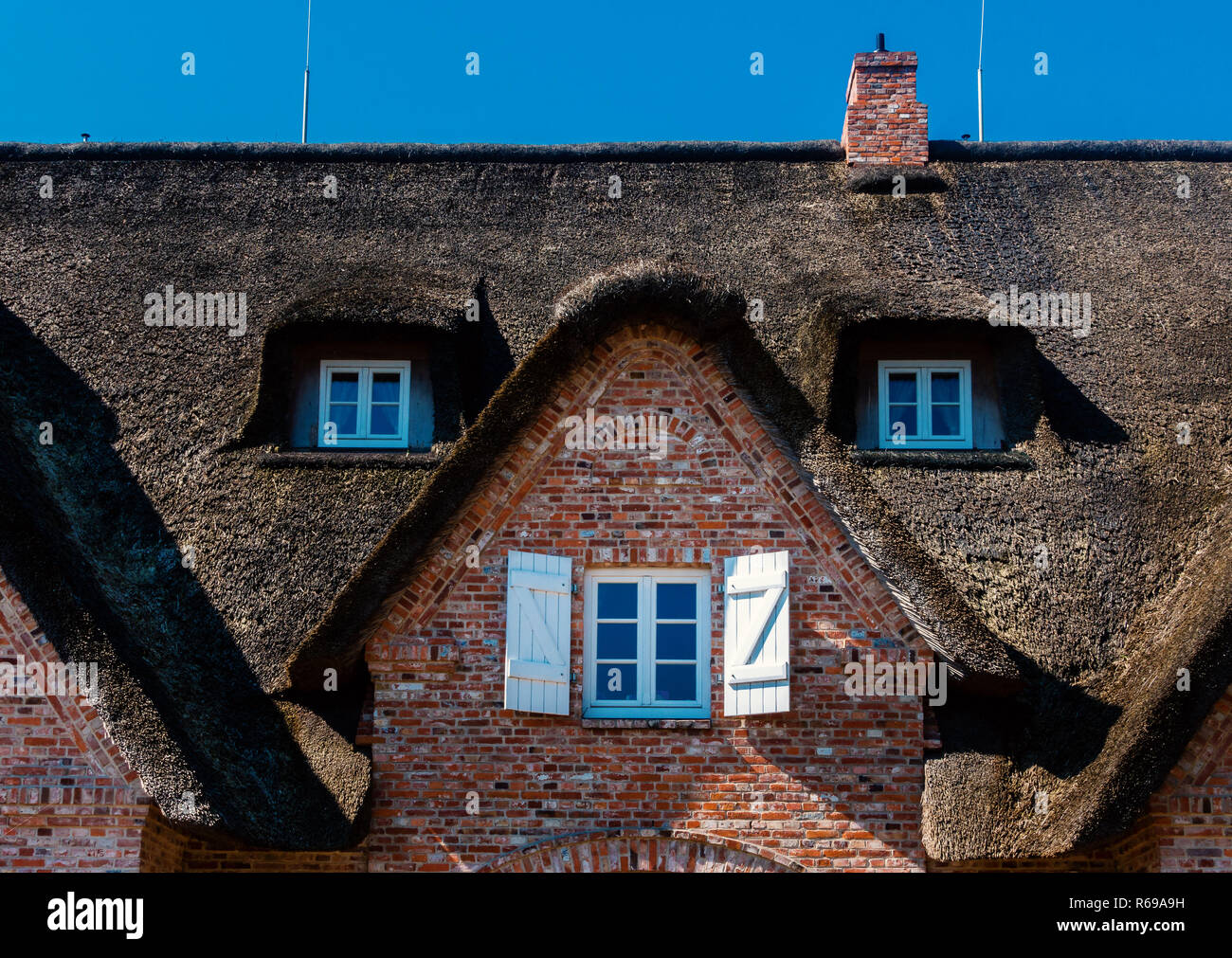 Attic In A North German House With Thatched Roof Stock Photo - Alamy