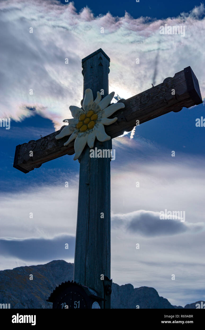 Summit Cross At The Eagle-House In Bavaria Stock Photo - Alamy