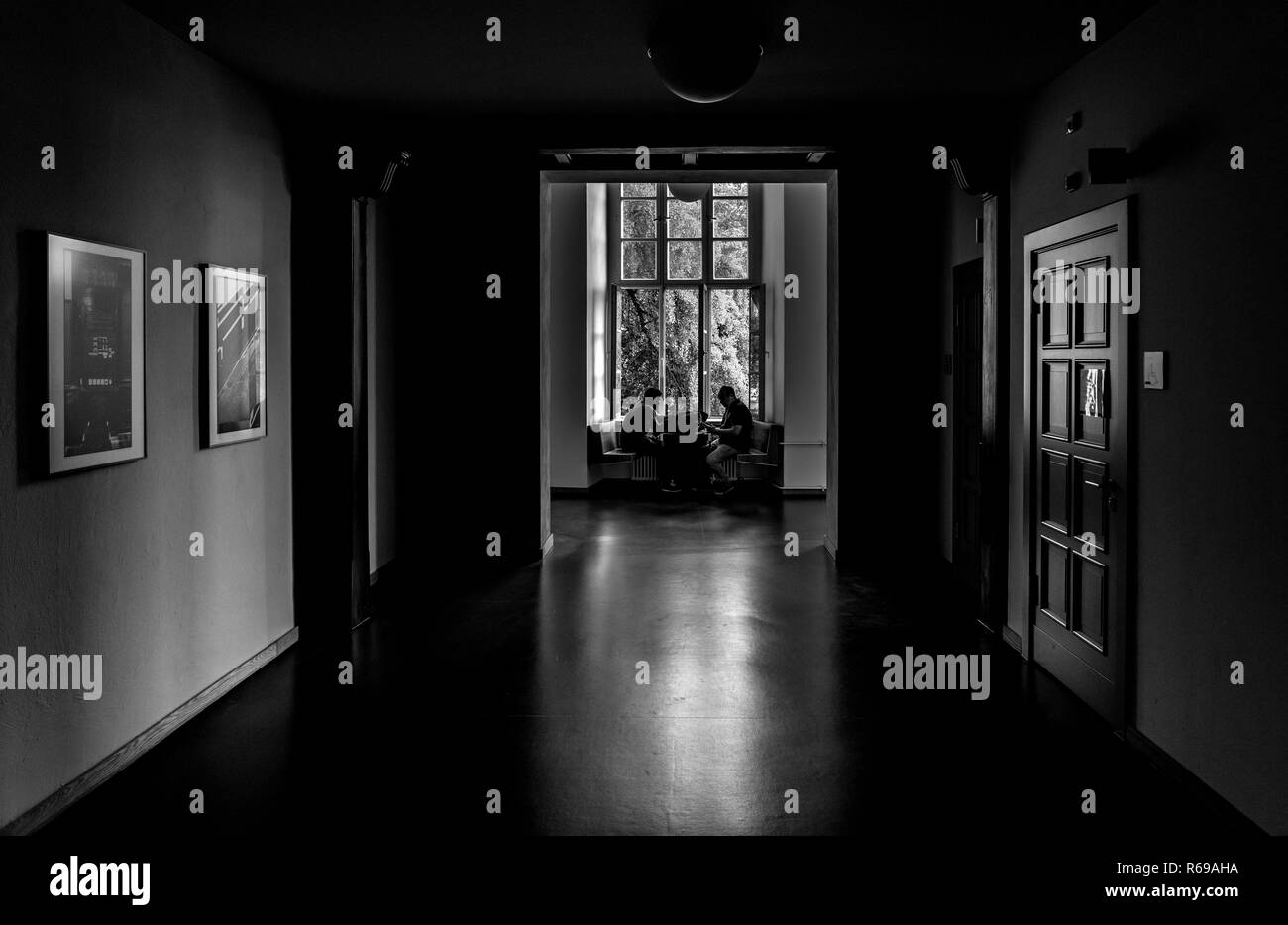 Corridor In A Typical German Authority Stock Photo - Alamy