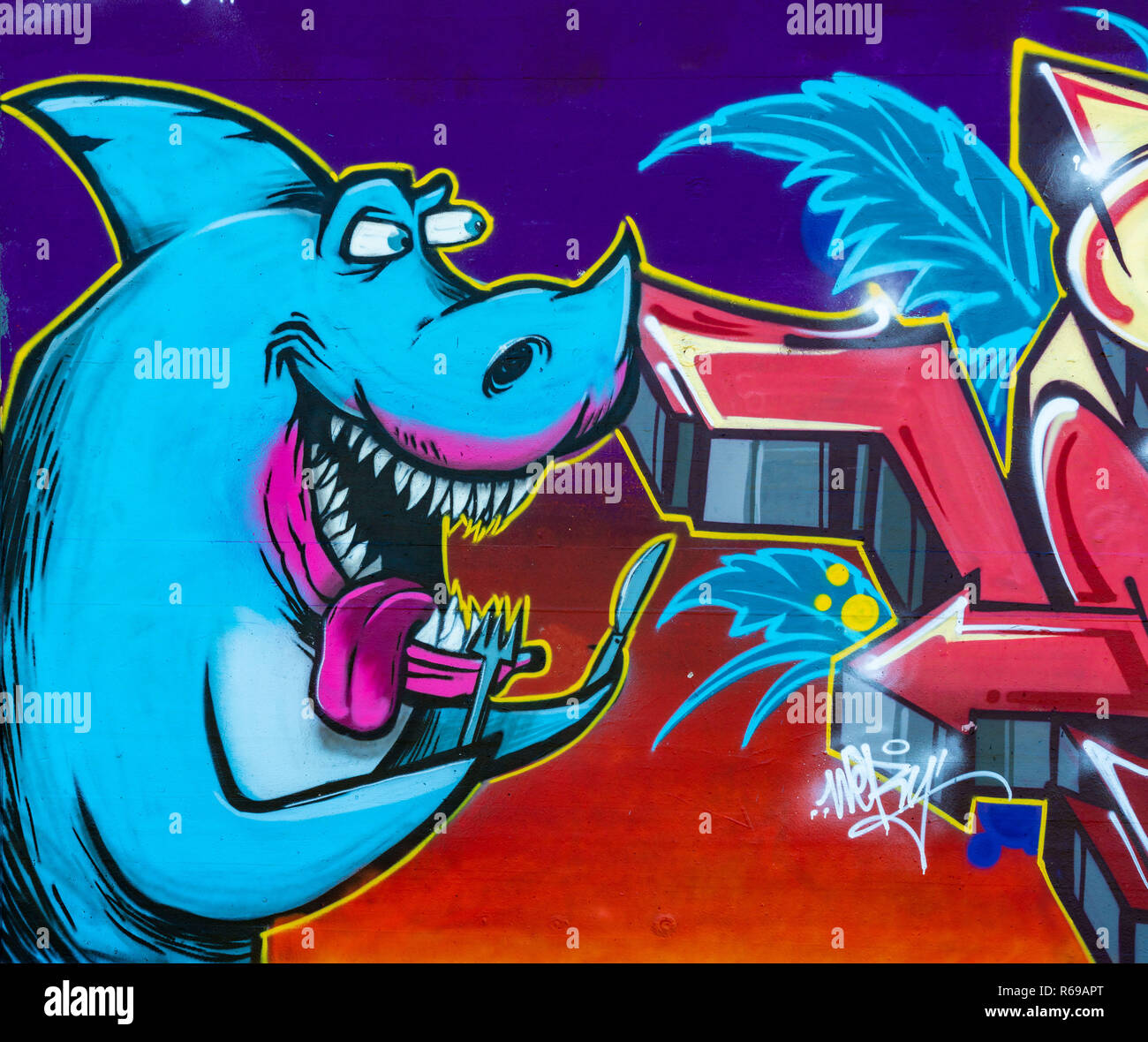 Airbrush shark hi-res stock photography and images - Alamy