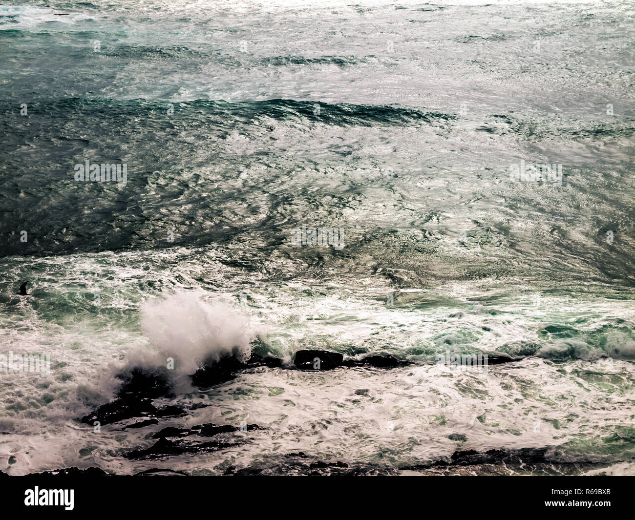 Splashing Waves And Ocean Surface Stock Photo - Alamy