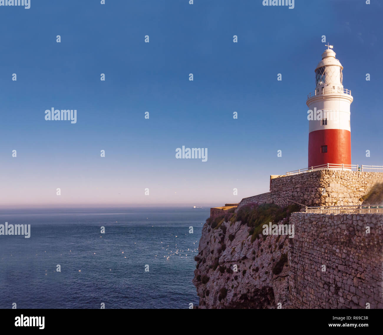 Lighthouse At Europa Point, The Southmost Point Of Gibraltar Stock ...