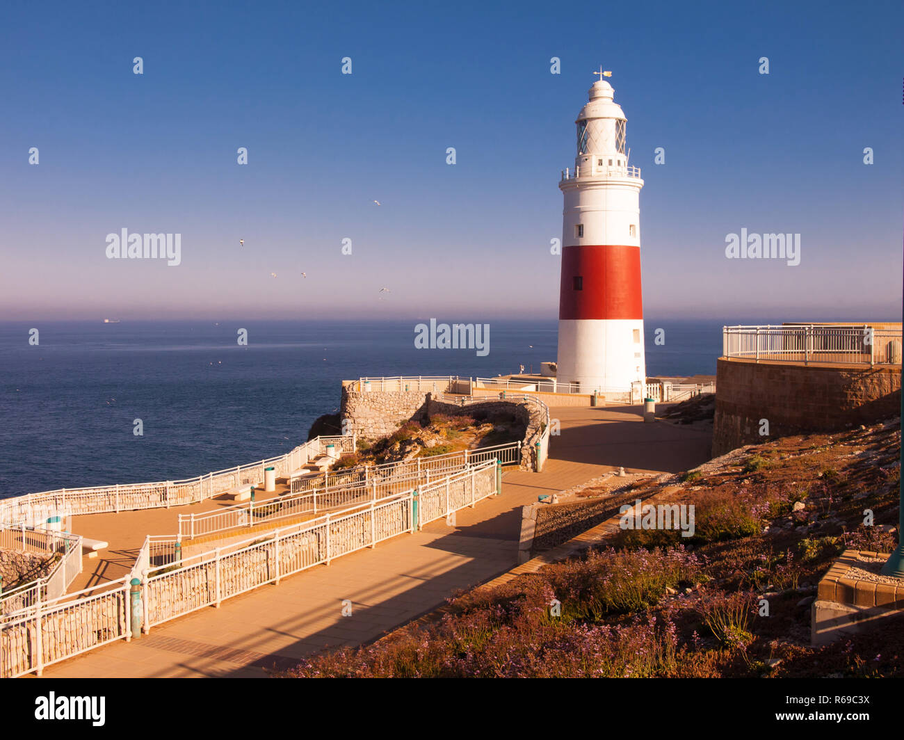 Lighthouse At Europa Point, The Southmost Point Of Gibraltar Stock ...