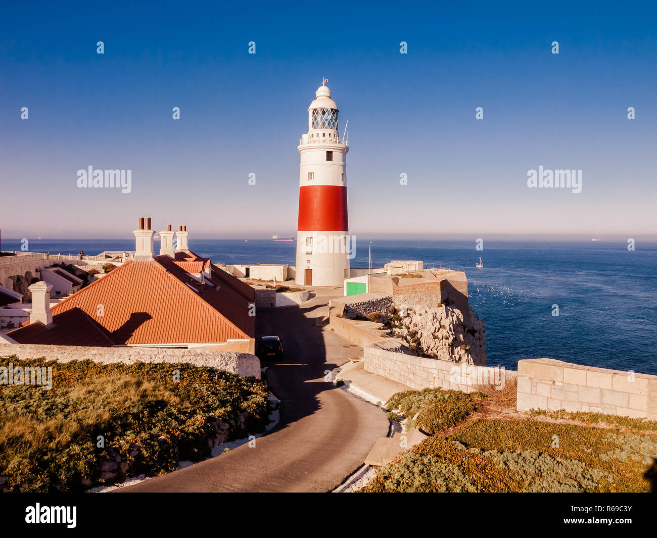 Lighthouse At Europa Point, The Southmost Point Of Gibraltar Stock ...