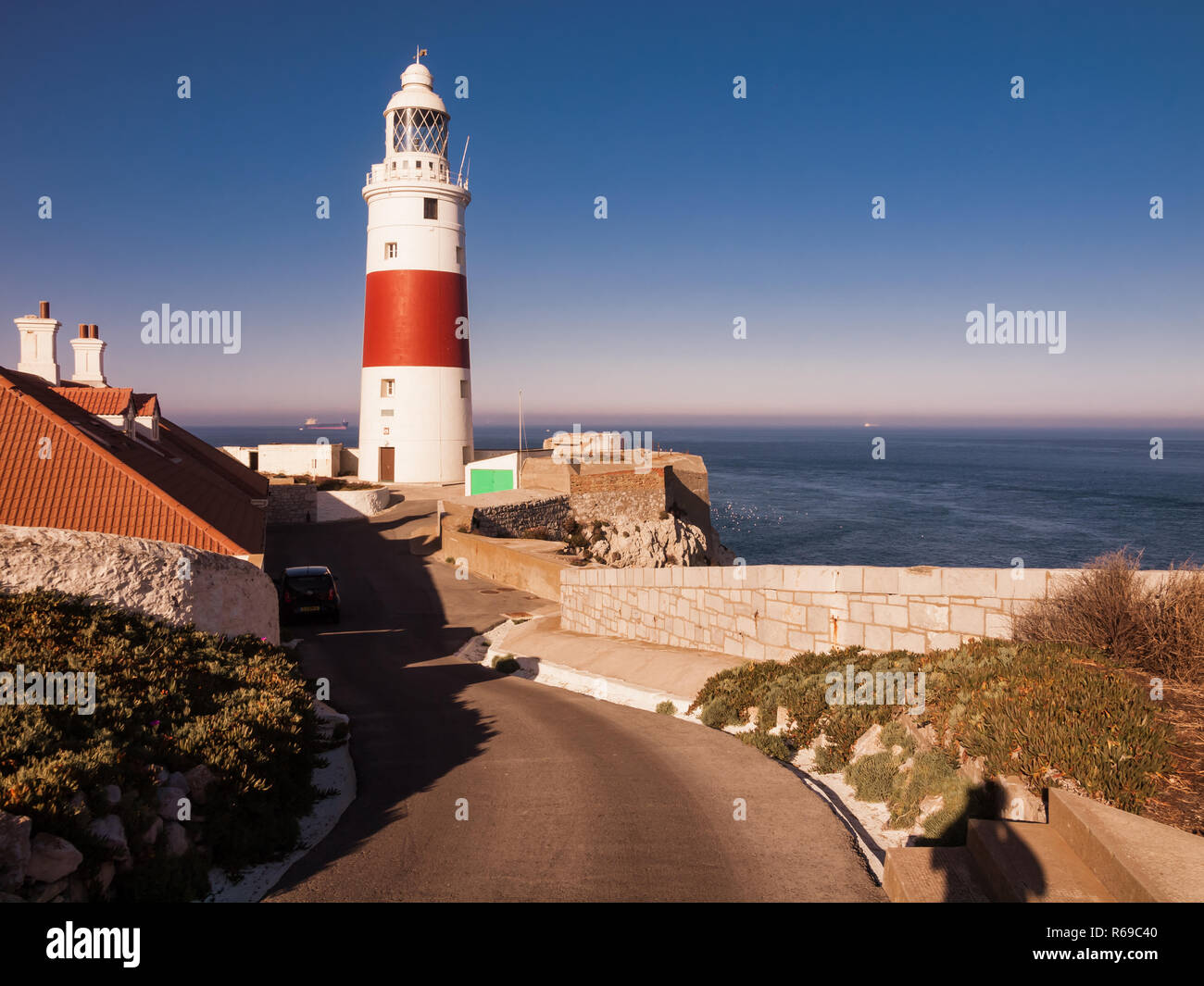 Lighthouse At Europa Point, The Southmost Point Of Gibraltar Stock ...