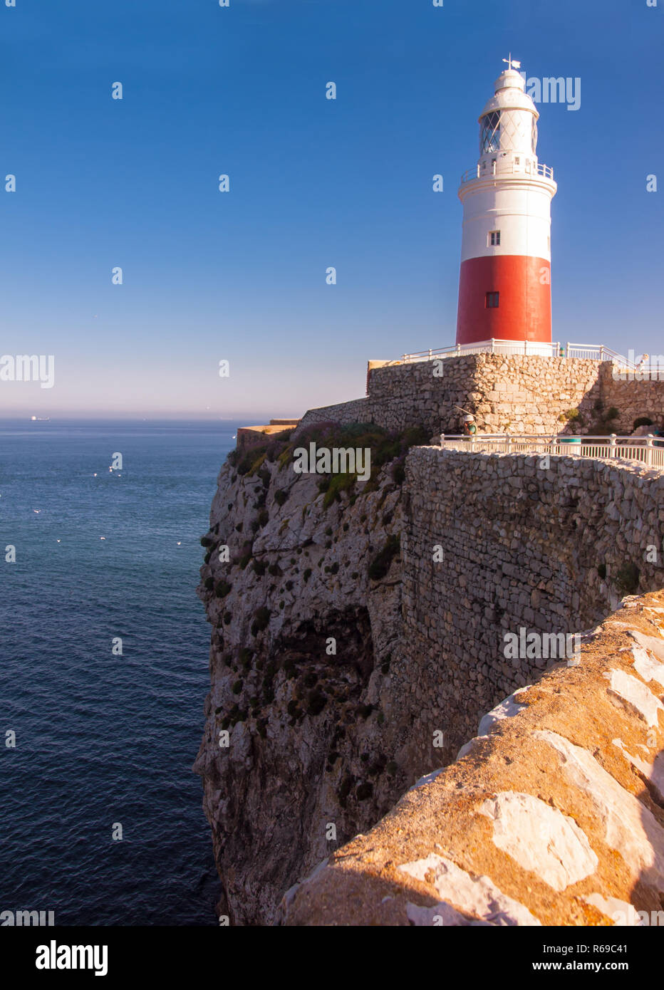 Lighthouse At Europa Point, The Southmost Point Of Gibraltar Stock ...