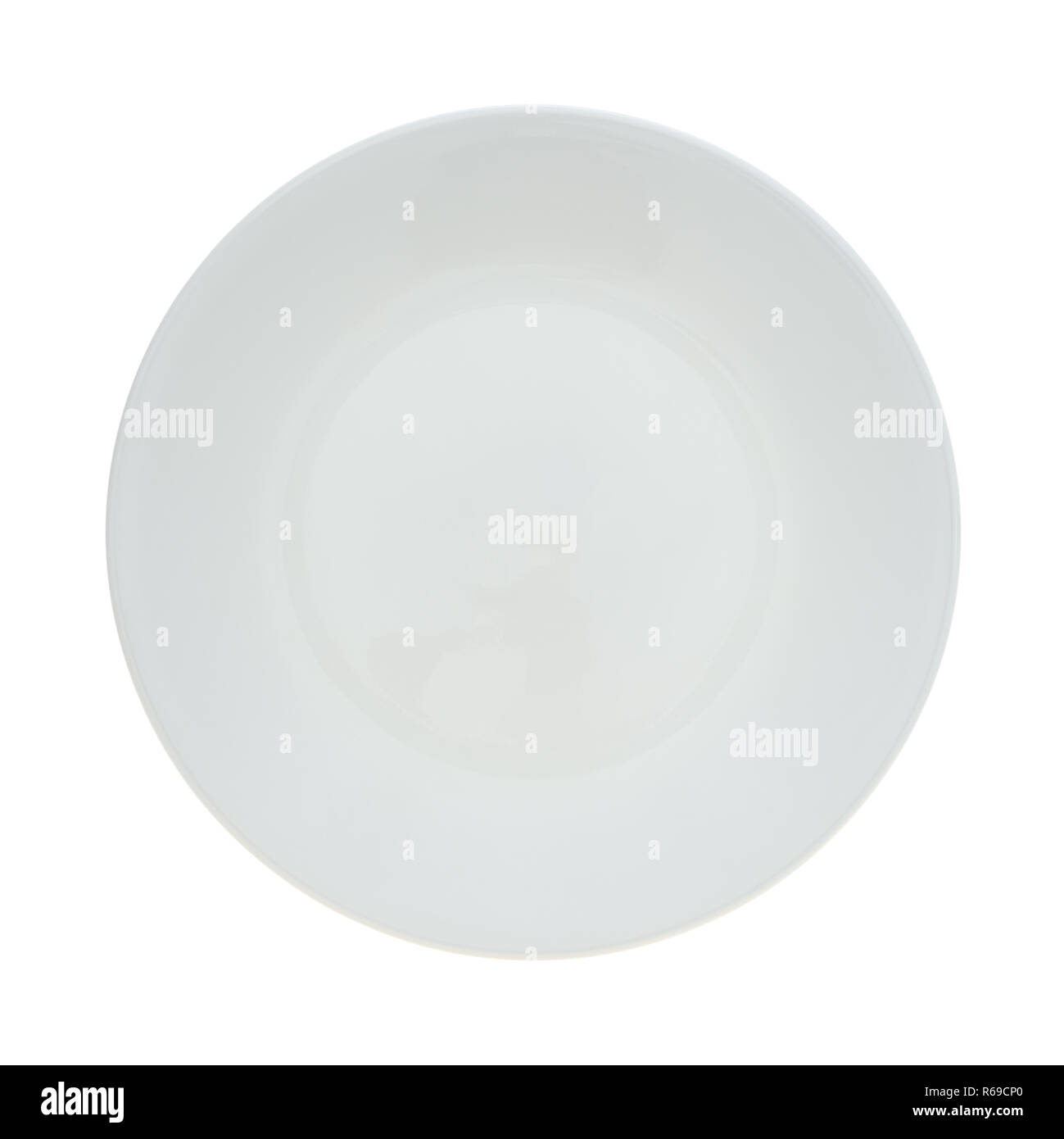 Top view of a plate isolated on a white background Stock Photo - Alamy