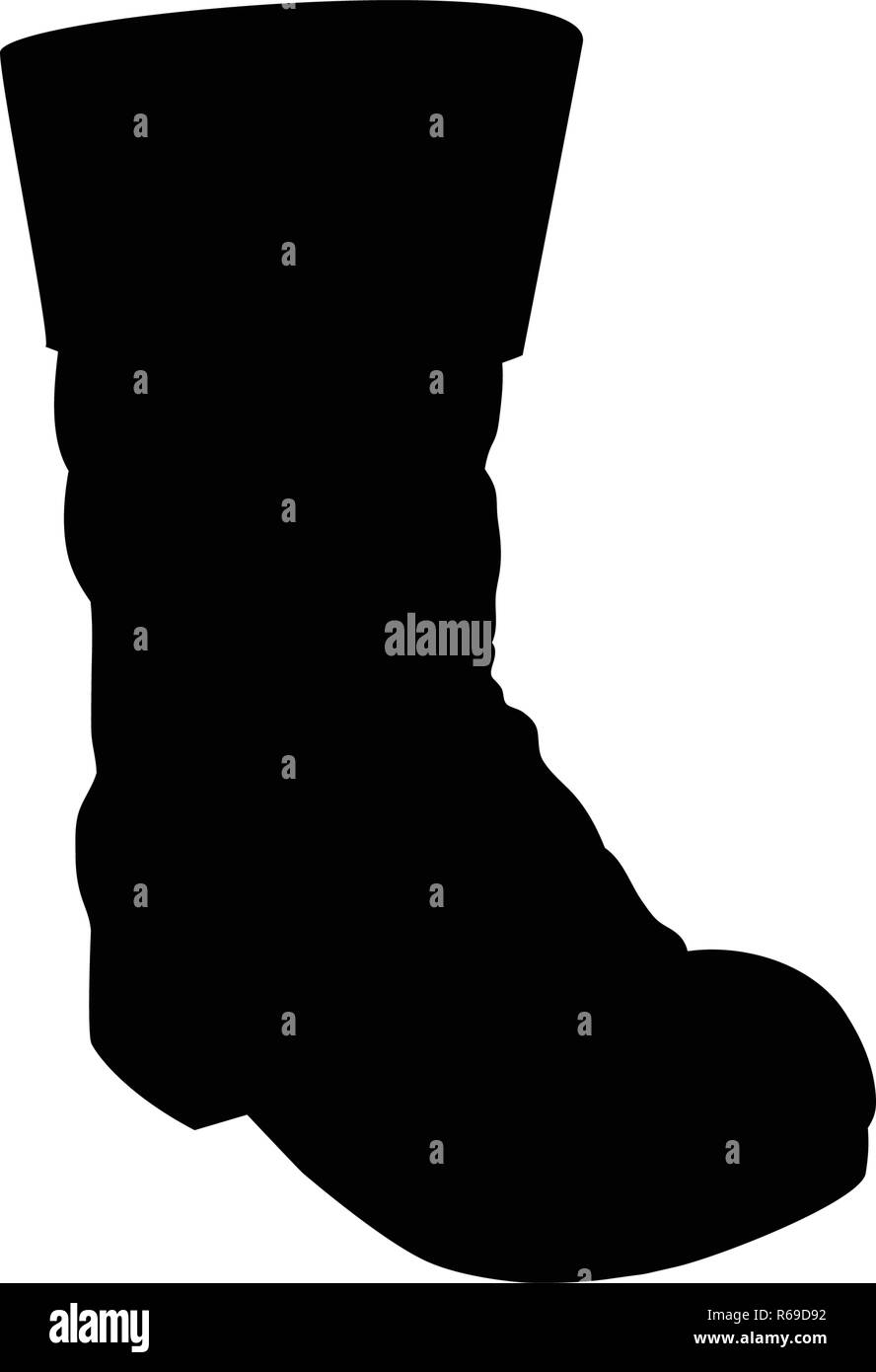 Santa Boots Silhouette Icon Symbol Design. Vector Red santa shoes ...