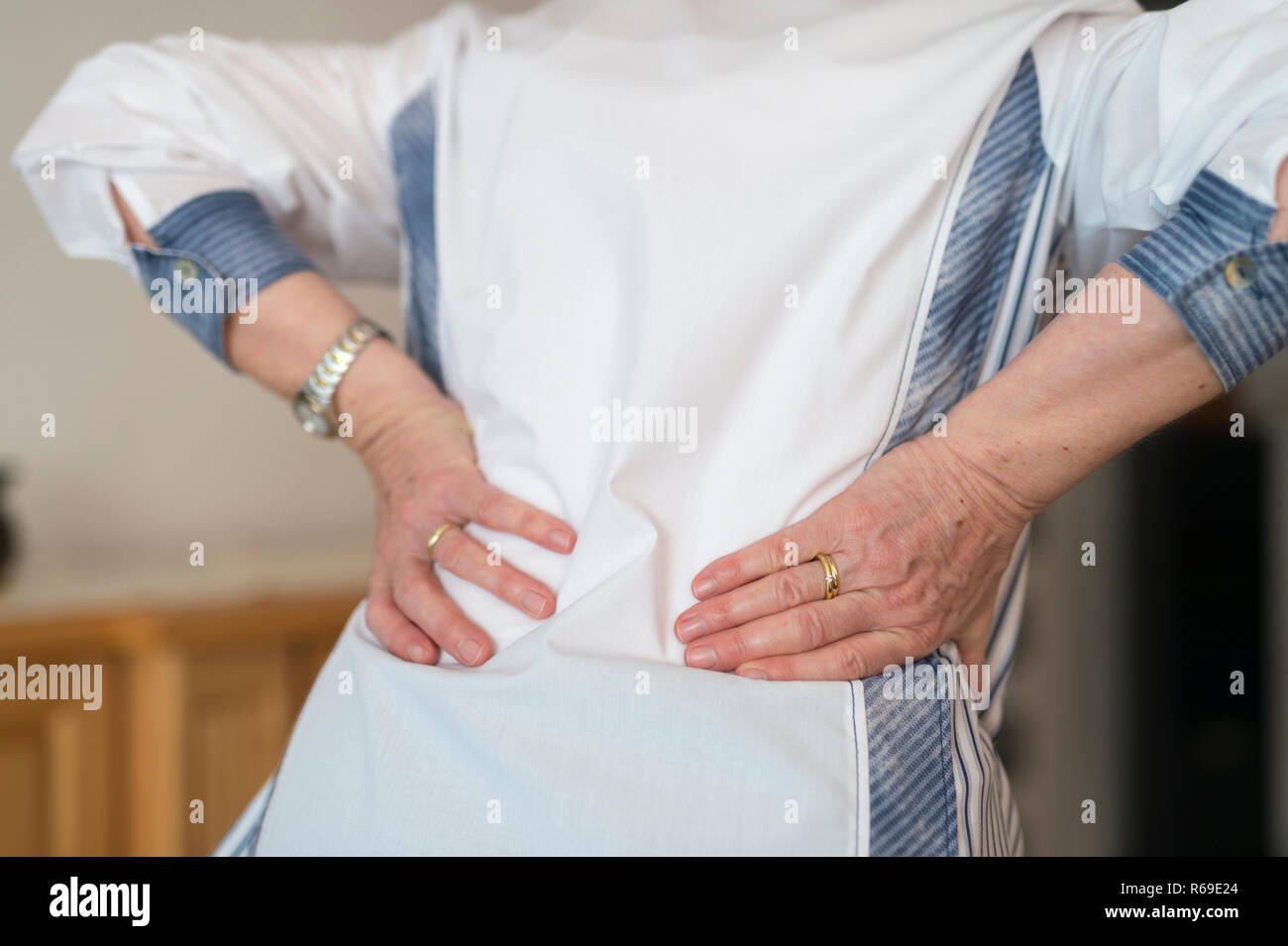The Back Supporting A Woman S Hands Stock Photo - Alamy