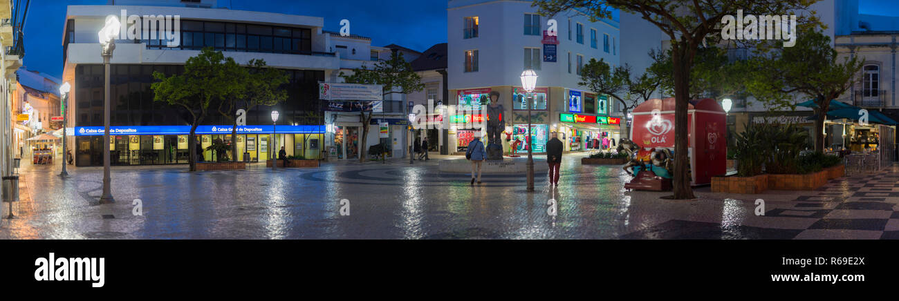Panorama And Night Scene Of The City Of Lagos Stock Photo - Alamy