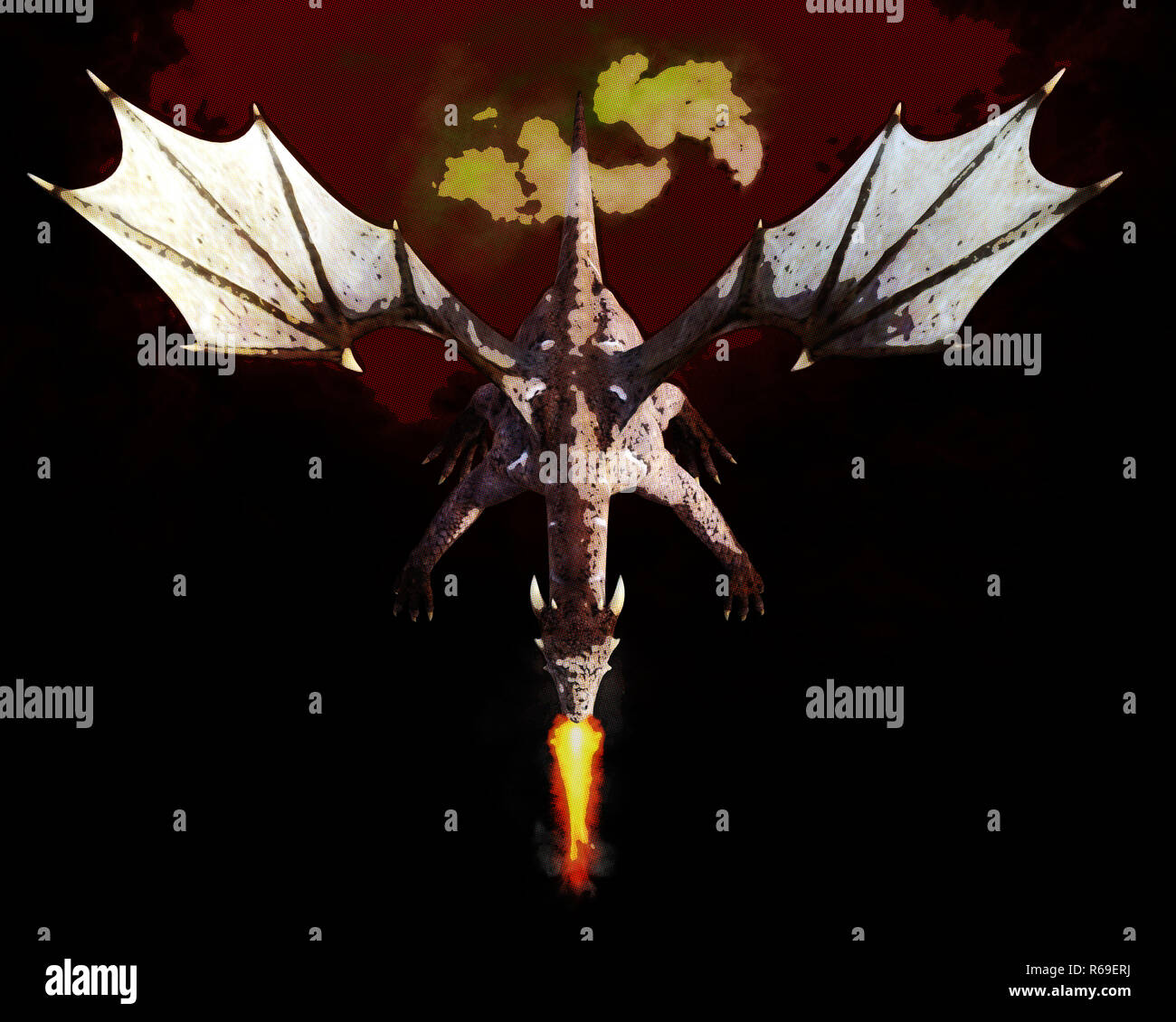 3D Illustration 3D Rendering Of A Dragon Stock Photo - Alamy