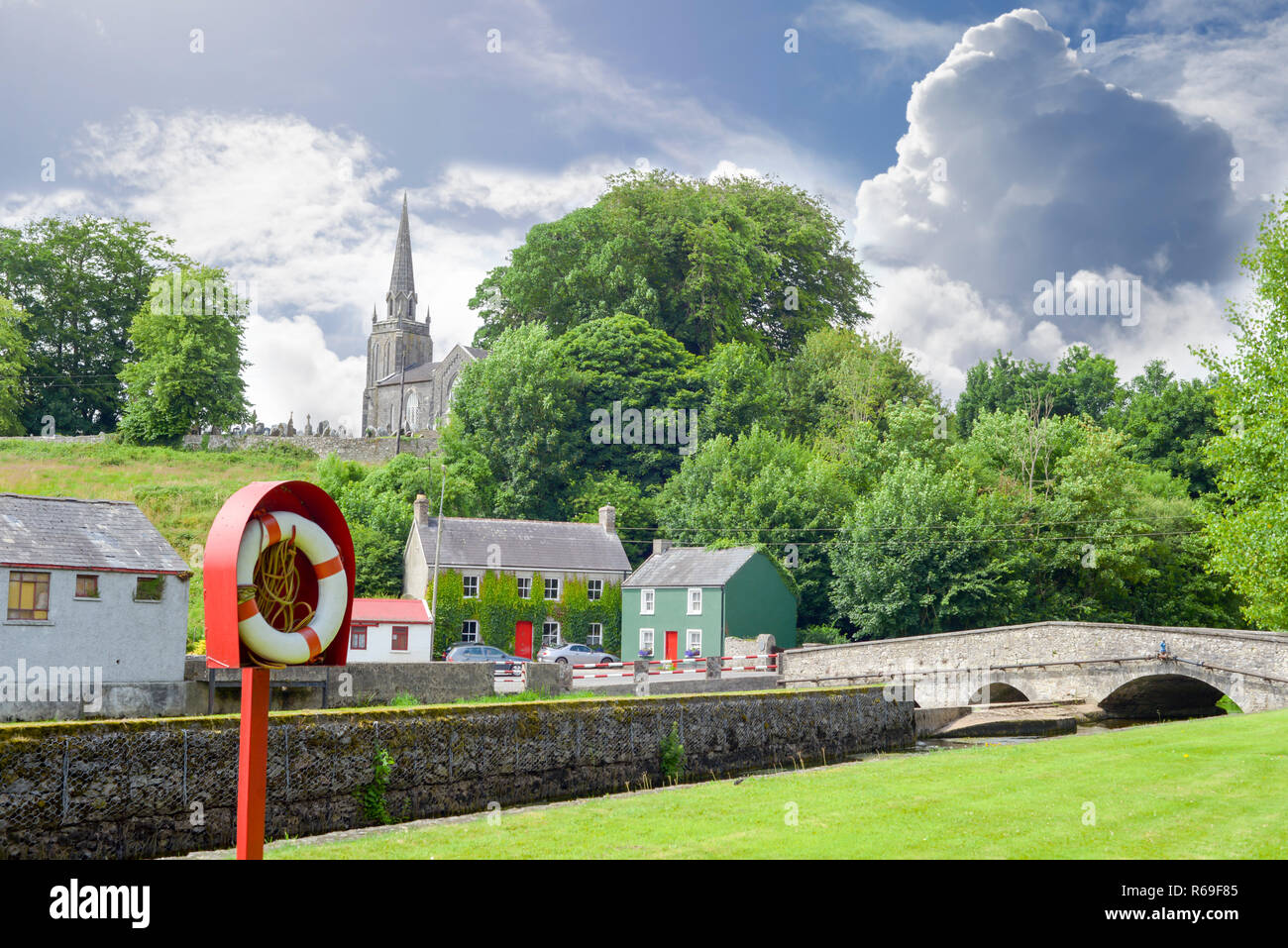 castletownroche park and church Stock Photo - Alamy