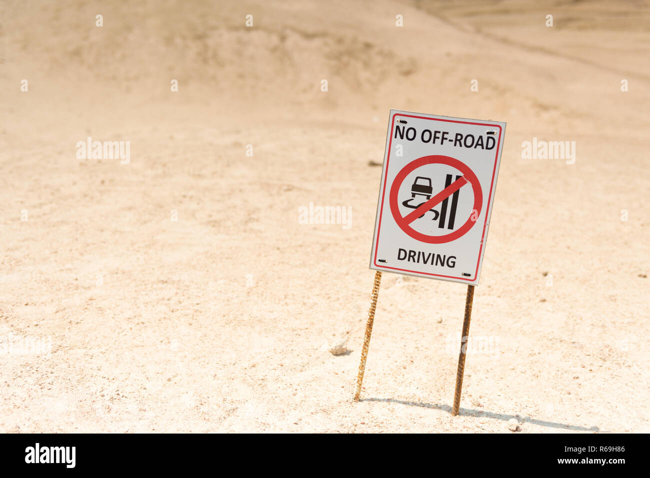 Sign In The Desert At Moon Valley No Offroad Driving Swakopmund Namibia ...