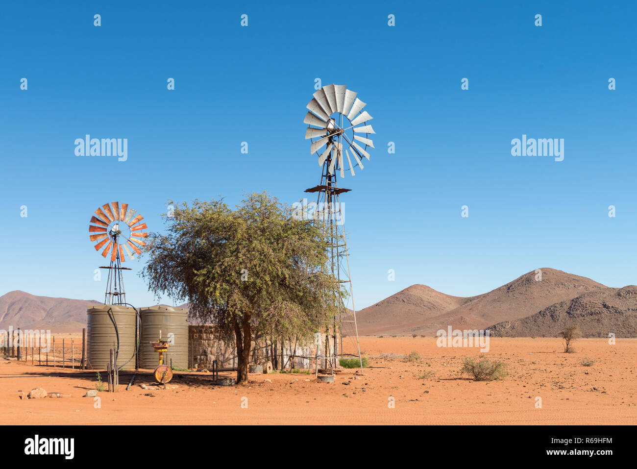 Pump Station With Wind Turbines For Water Extraction In Tiras Mountains ...