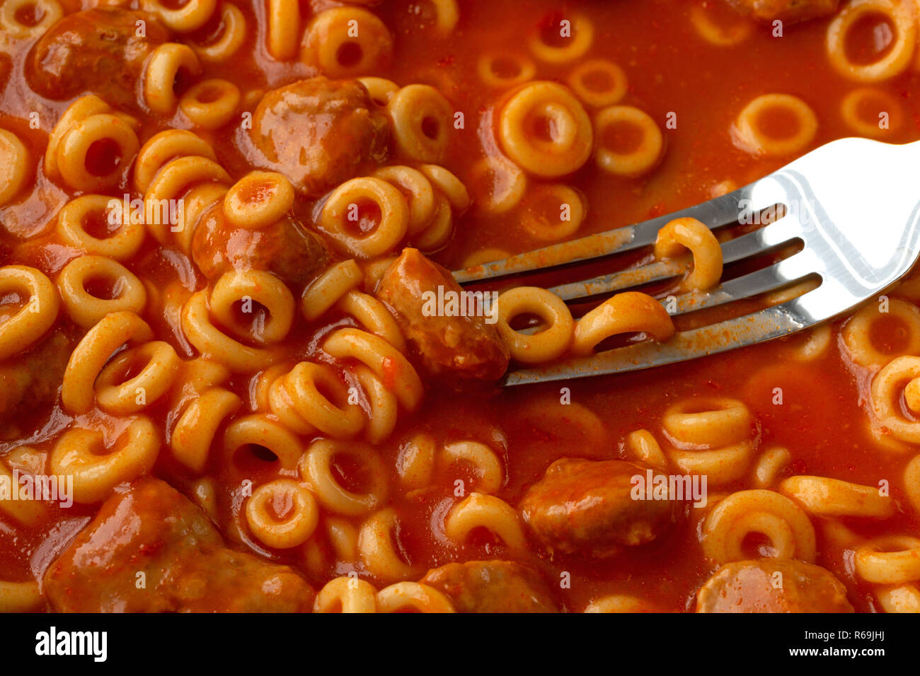 Canned spaghetti rings hi-res stock photography and images - Alamy