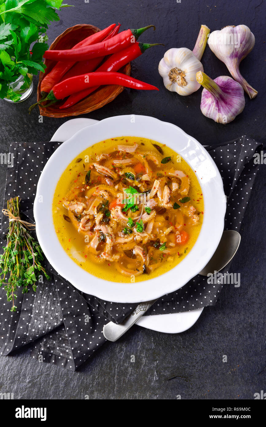 tasty polish flaczki Stock Photo - Alamy