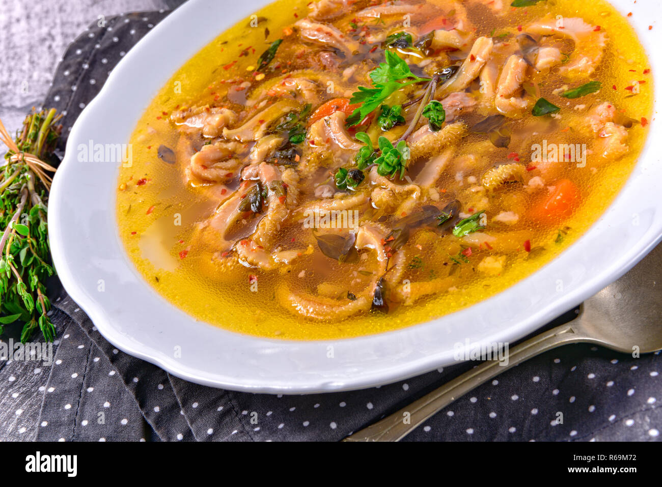 tasty polish flaczki Stock Photo - Alamy