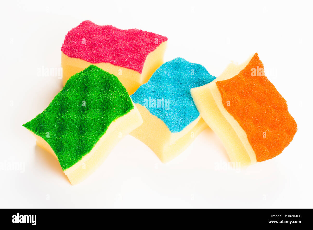 colorful sponges for cleaning Stock Photo - Alamy