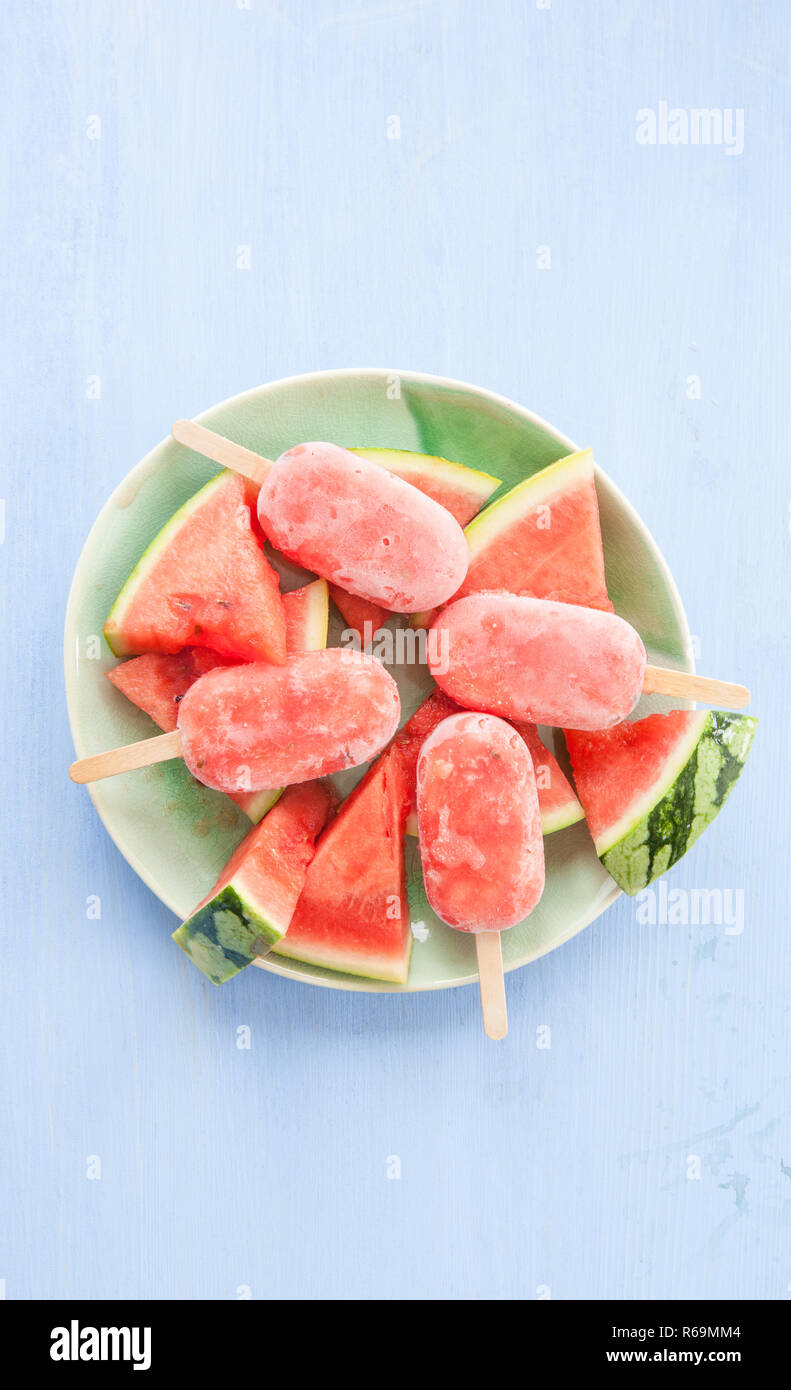 Frozen Water Melon Popsicles Stock Photo - Alamy
