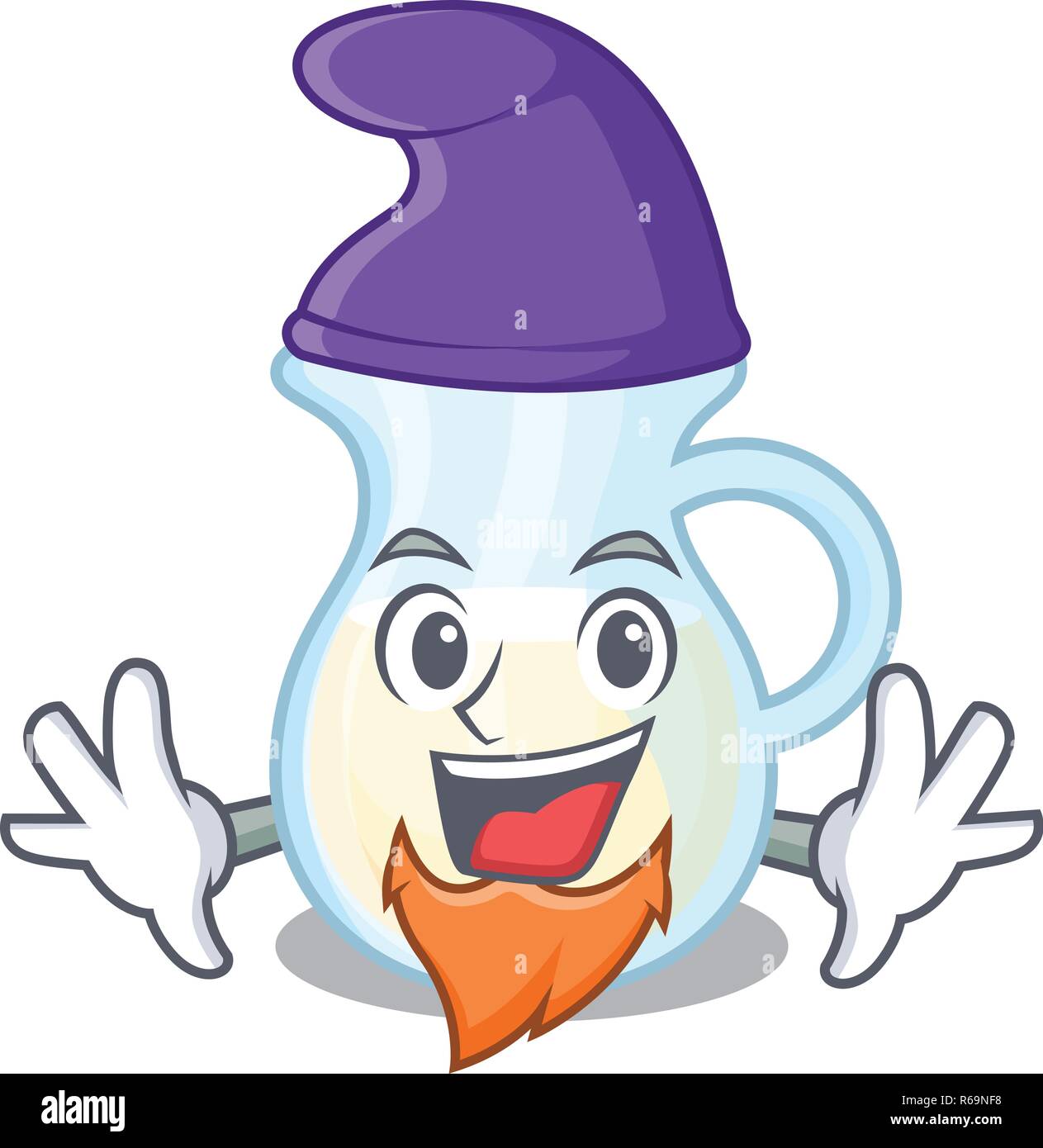 Elf natural milk jug in a cartoon vector illustration Stock Vector ...