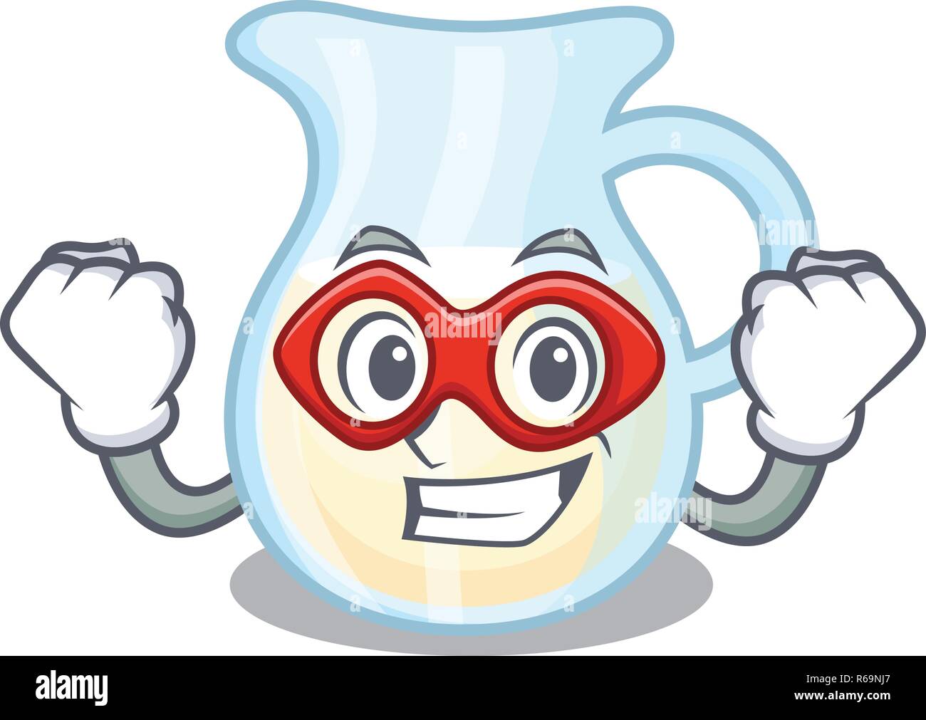 Cartoon illustration milk super hero Stock Vector Images - Alamy
