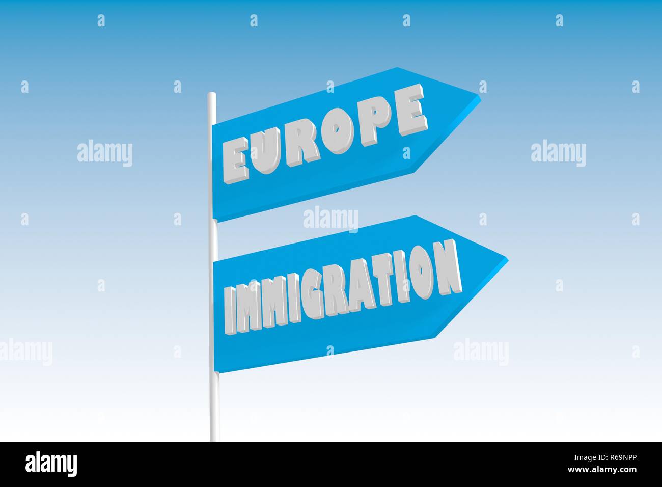 destination point arrows road sign with text Stock Photo - Alamy