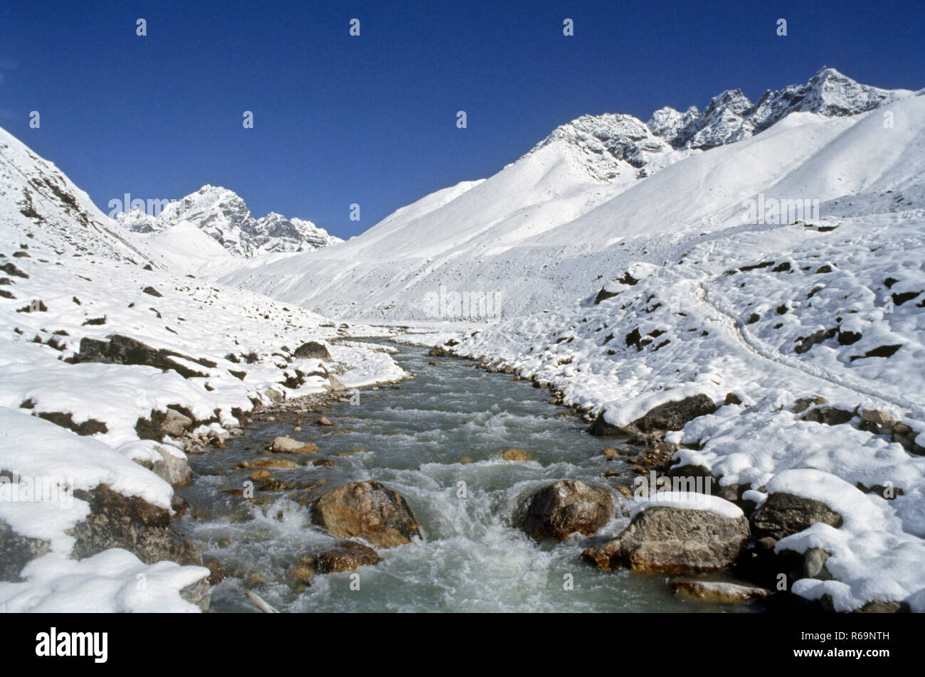 River flowing in himalaya's Stock Photo - Alamy