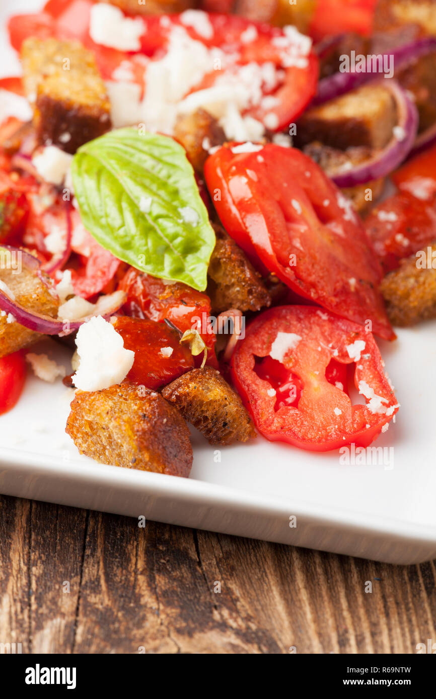 Italian Bread Salad Stock Photo - Alamy
