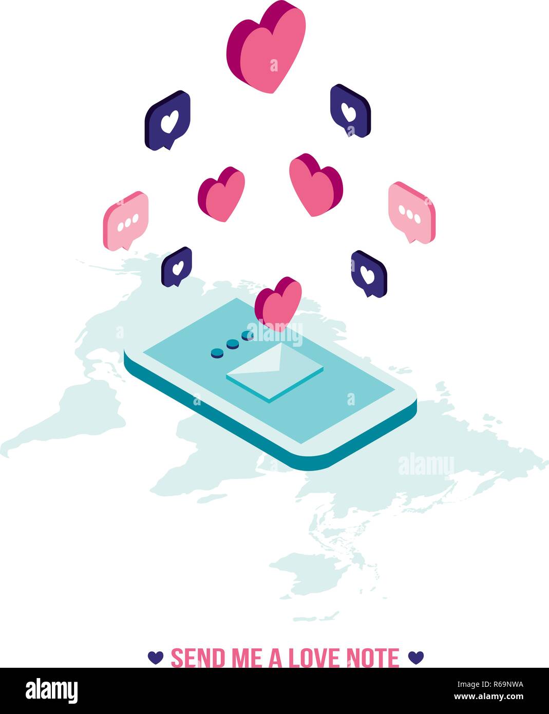 Valentines notes Stock Vector Images - Alamy