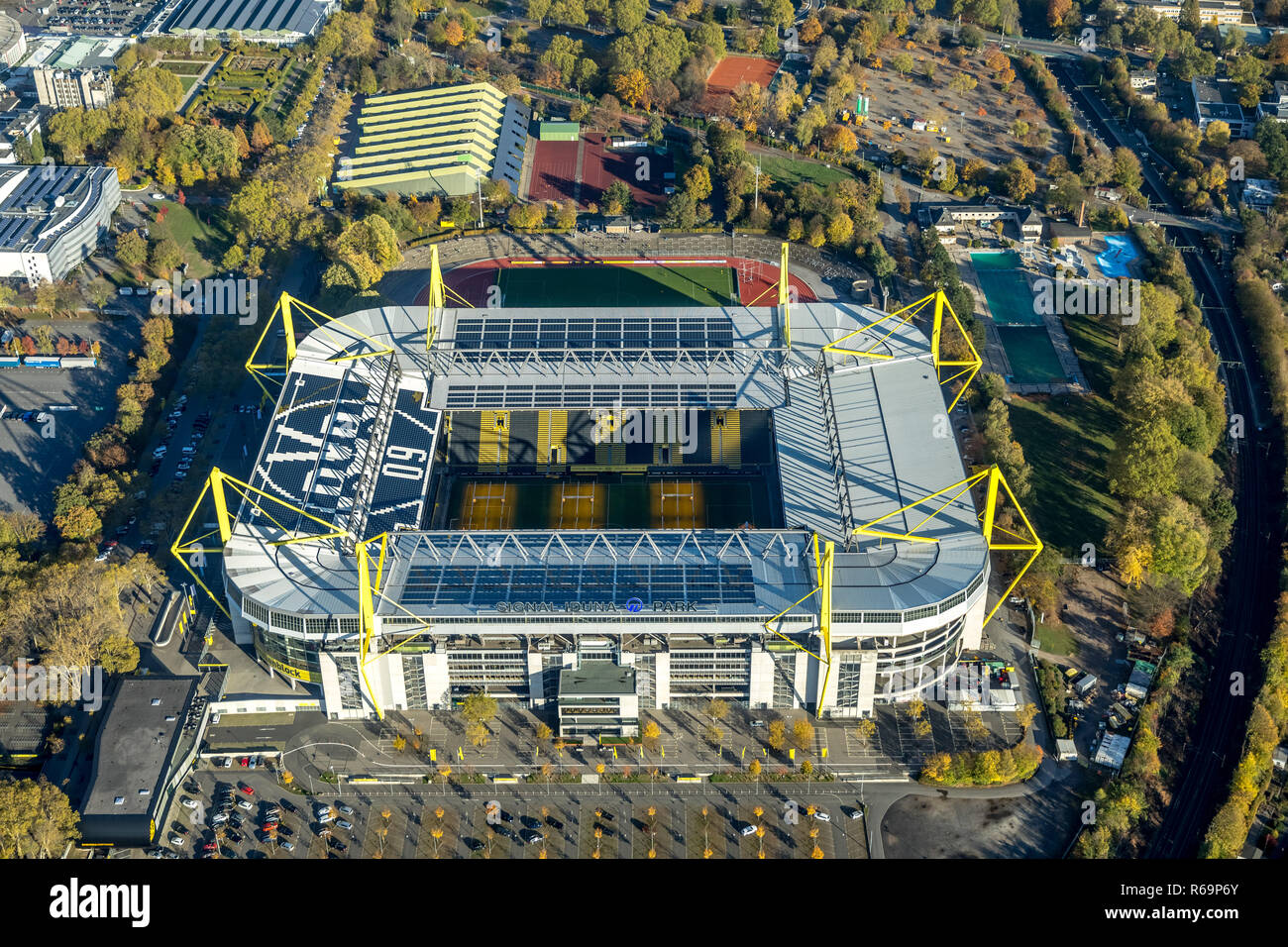 Westphalia Stadium, SignalIdunaPark, BVB Stadium, Dortmund, Ruhr Area ...
