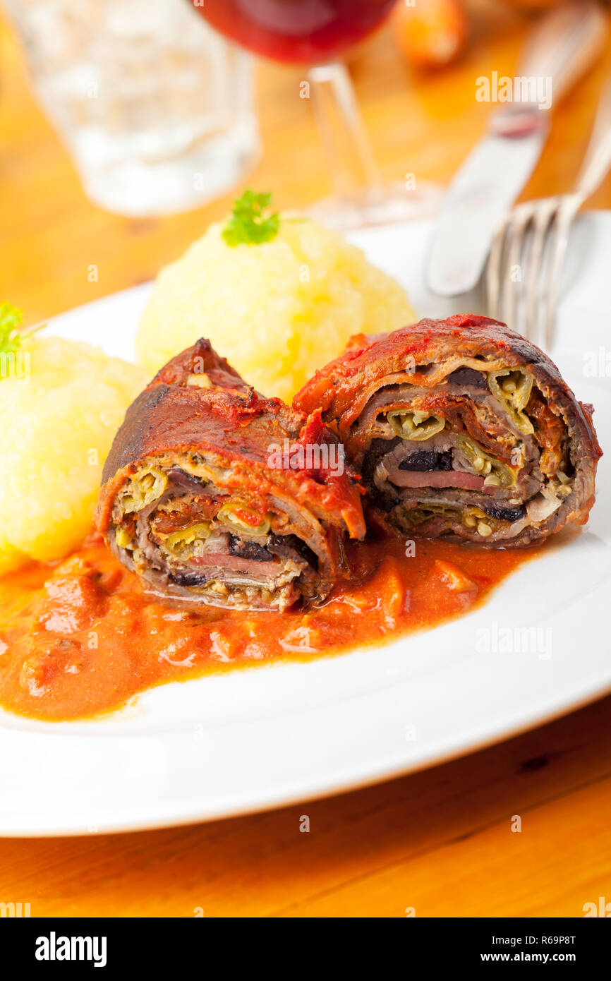 Pork loin roulades hi-res stock photography and images - Alamy