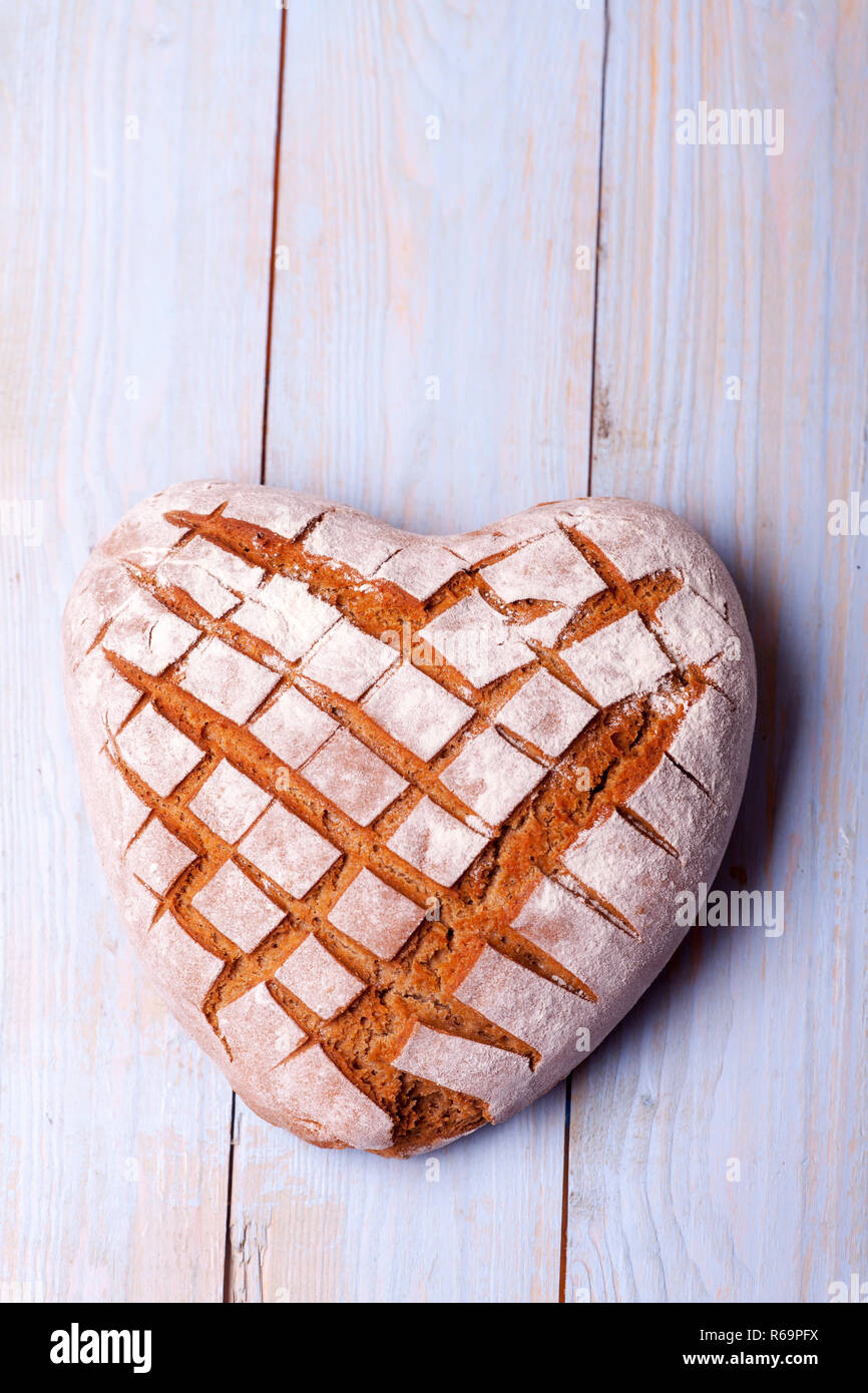 Heart Shaped Bread Stock Photo - Alamy