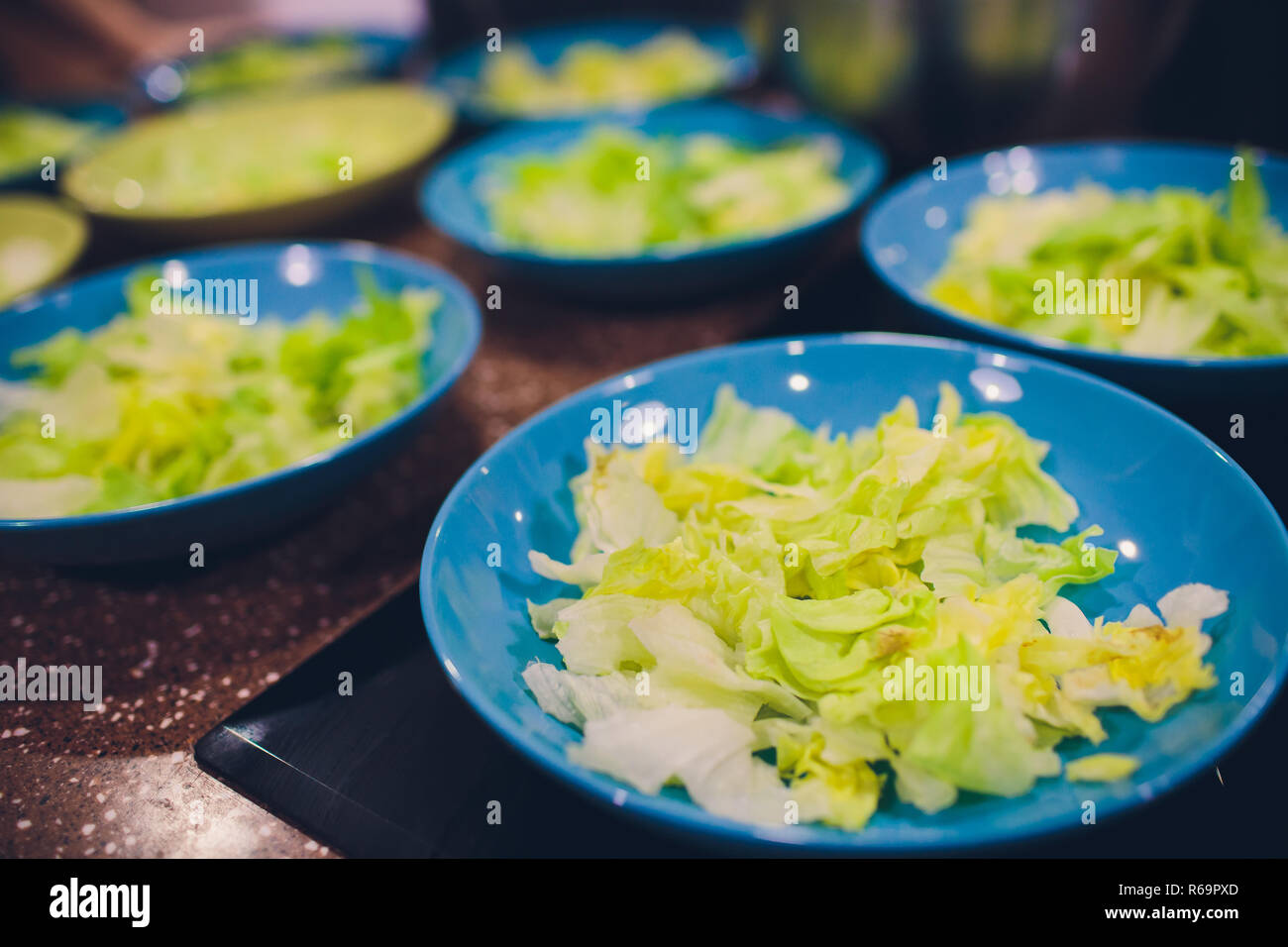 Plate of Sliced young cabbage green food Stock Photo - Alamy