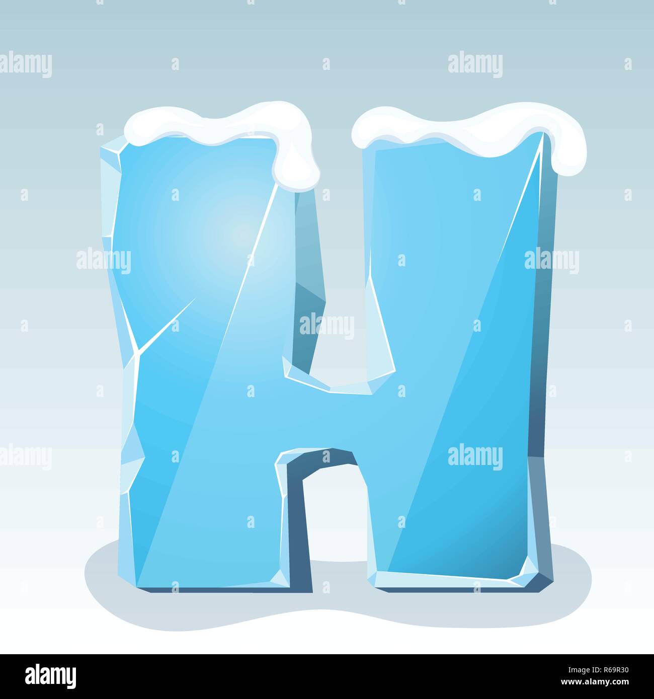 Ice letter H Stock Vector Image & Art - Alamy