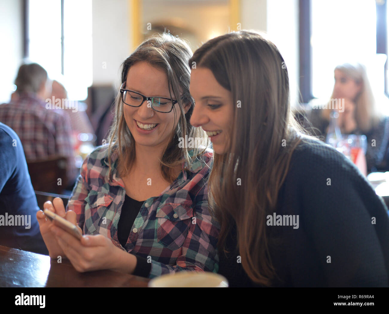 Two women laughing funny hi-res stock photography and images - Alamy