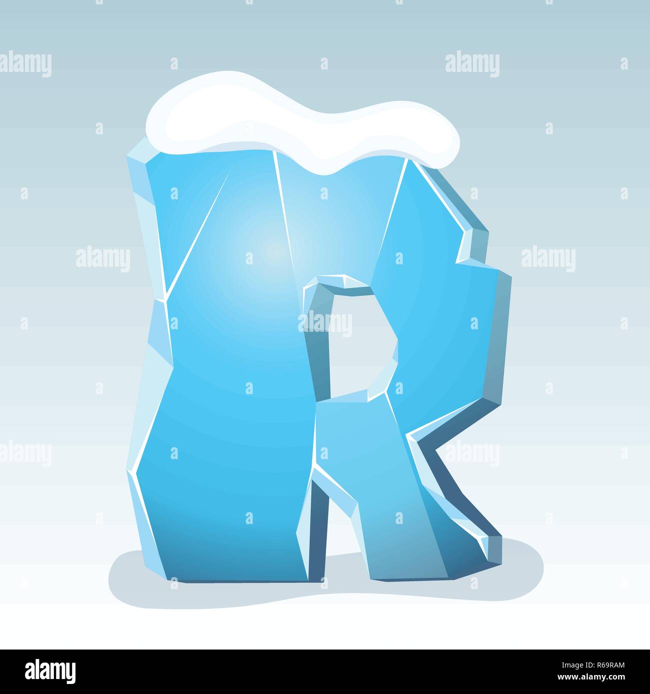 Ice letter R Stock Vector Image & Art - Alamy
