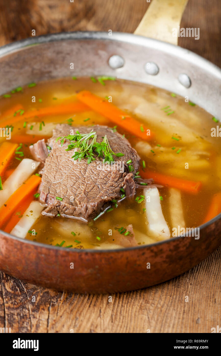 Tafelspitz Meat In A Soup Pot Stock Photo - Alamy