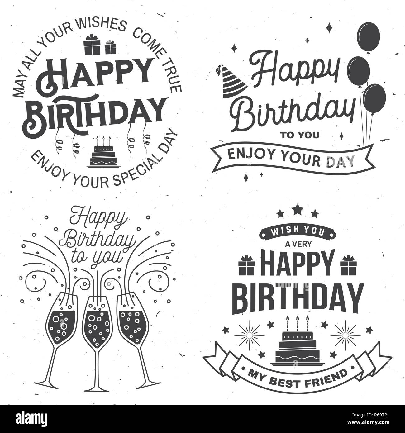 Vintage birthday card hi-res stock photography and images - Alamy
