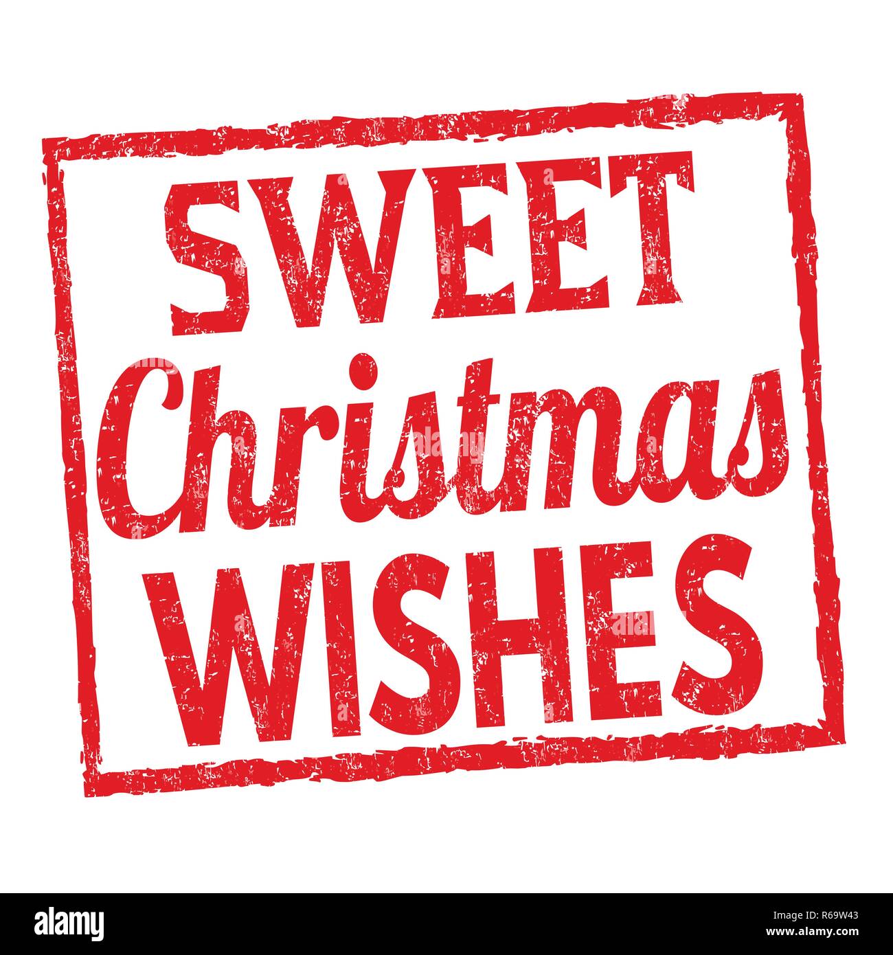 Sweet Christmas wishes sign or stamp on white background, vector ...