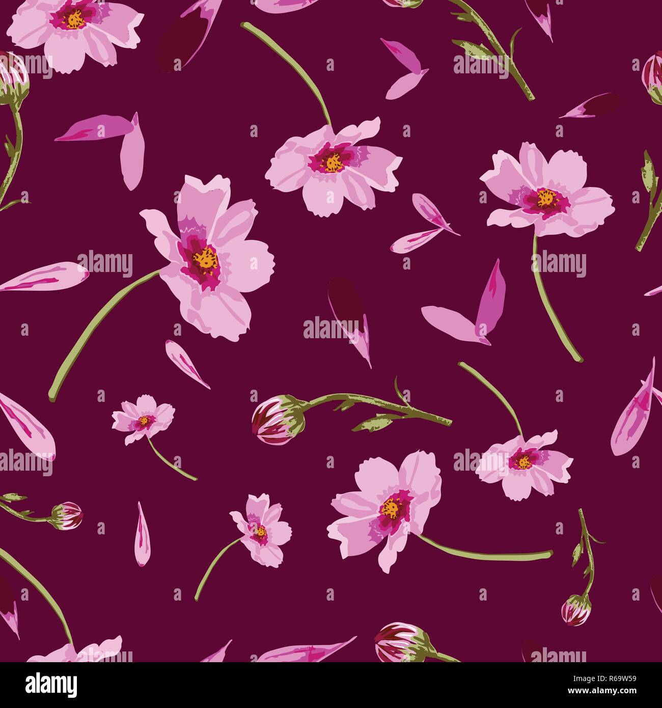 Pink shade flowers Stock Vector Images - Alamy